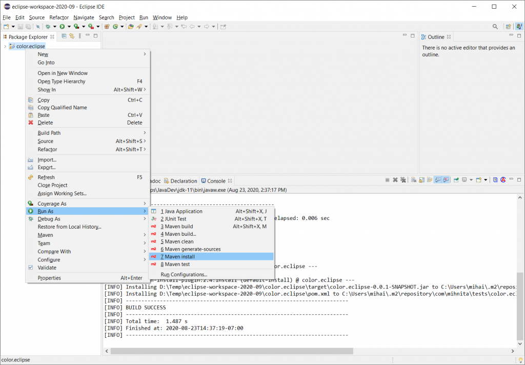 Force maven “Run Configurations” to show colors — Internationalization ...